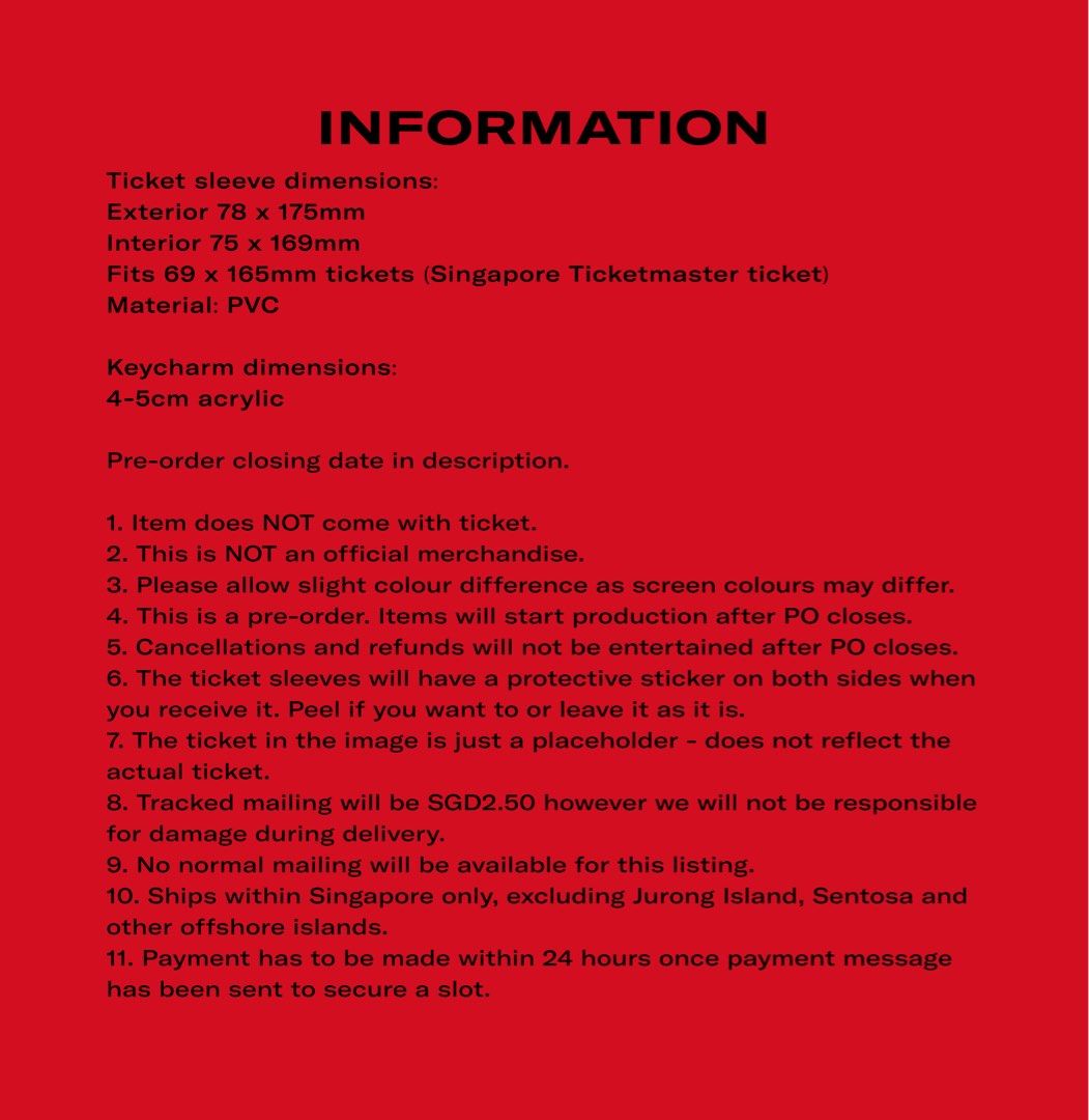 ATEEZ Ticket Sleeve for Singapore Concert, Hobbies & Toys, Memorabilia ...