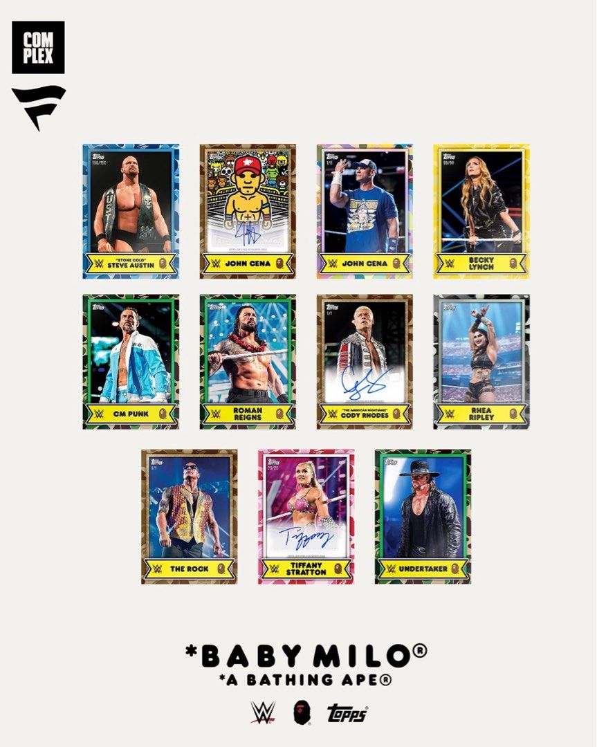 Bape x WWE Topps Trading Cards, Hobbies & Toys, Toys & Games on Carousell