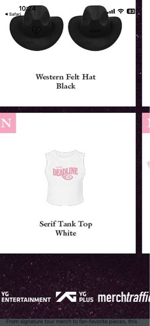 Blackpink Deadline World Tour pop up Tank serif tank Top, Women's ...