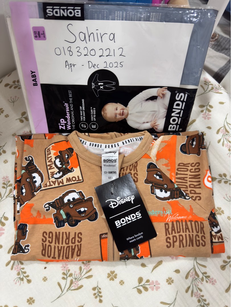 Bonds Disney Cars Wondersuit 12-18 Months, Babies & Kids, Babies & Kids ...