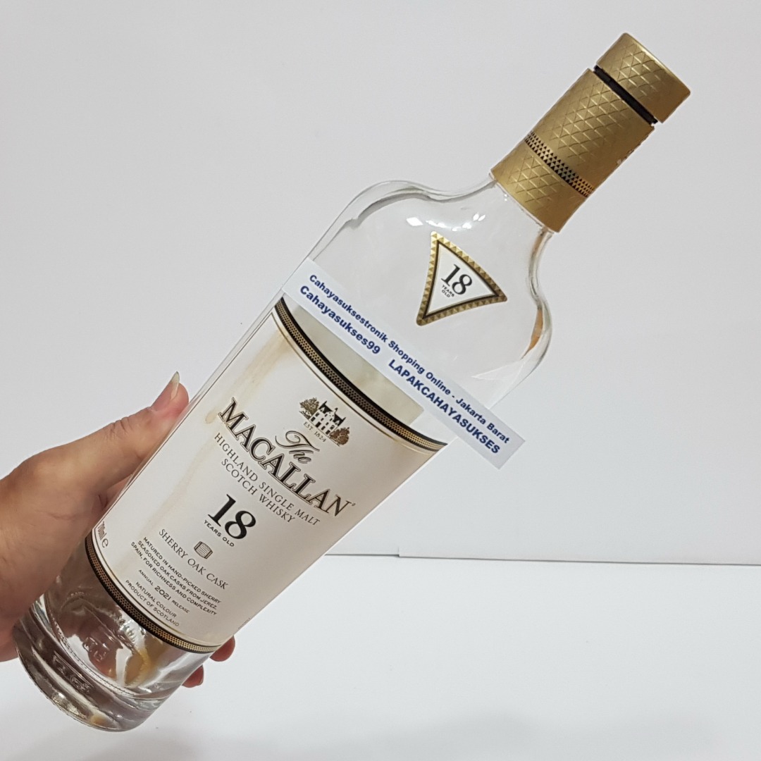 Botol Kosong Macallan 18 Label Putih Botol Bekas Minuman Import Koleksi ...