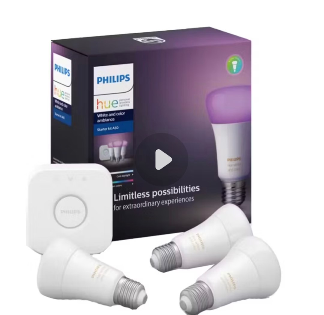 Brand new Philip Hue white & color starter kit A60, Furniture & Home ...