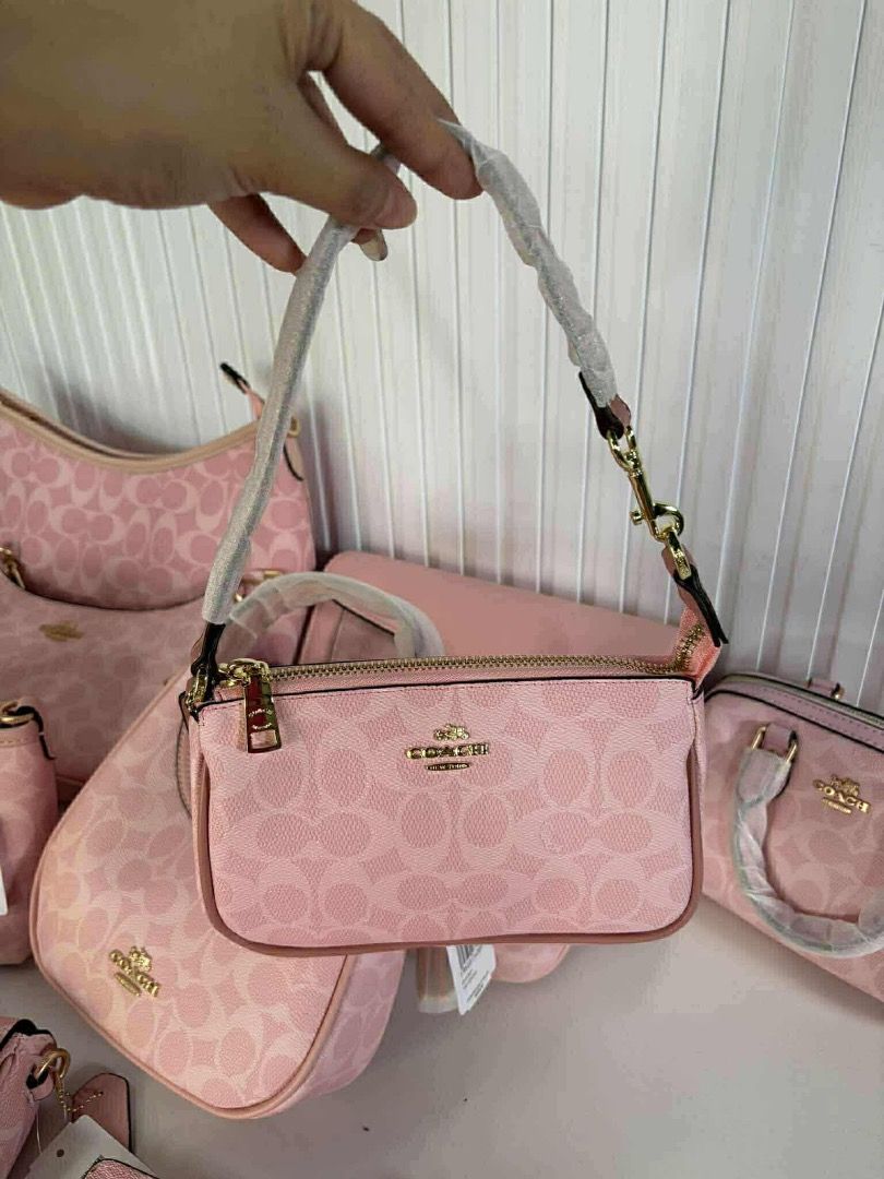 Coach Pink Signature Mini Bag, Luxury, Bags & Wallets on Carousell