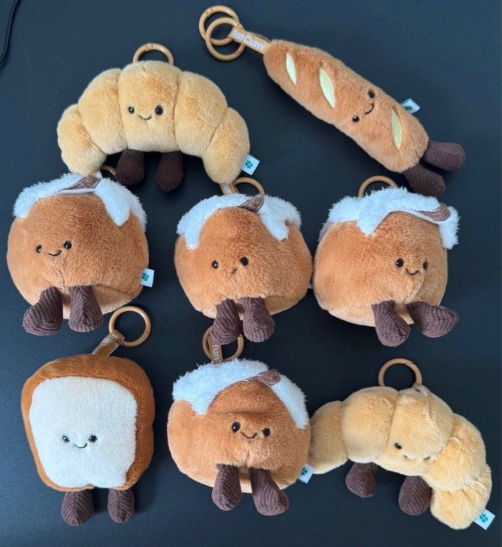 Cute Cinnamon roll and Croissant stuffed plushie!, Hobbies & Toys, Toys ...
