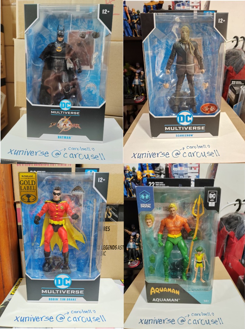 DC Multiverse BATMAN SCARECROW ROBIN AQUAMAN - rare sdcc marvel ...
