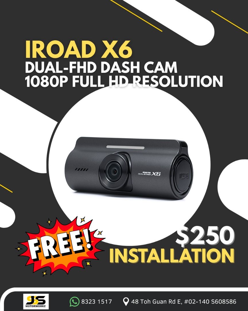 iROAD X6 Dash Camera Singapore | 2K QHD Front + Rear | SONY Starvis ...