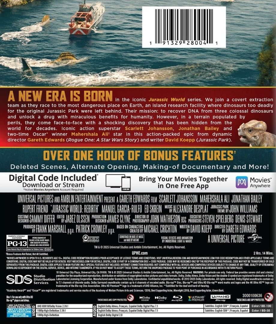 Jurassic World: Rebirth [4K Ultra HD + Bluray][NO DIGITAL CODE ...