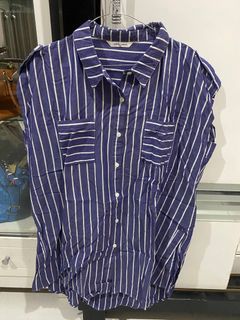 Kemeja stripe oversize Dijual | Beli 100+ Kemeja stripe oversize online ...