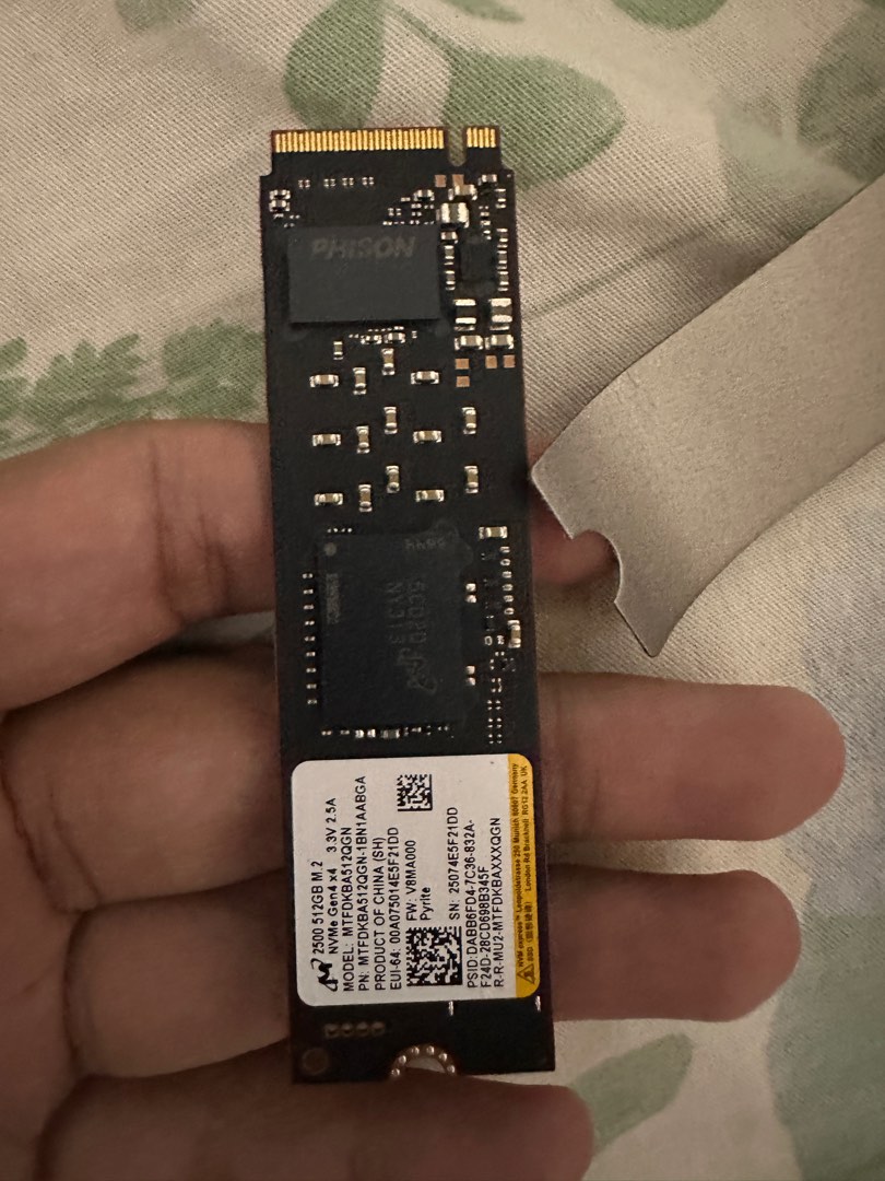 Micron 2500 512GB NVMe M.2 SSD, Computers & Tech, Parts & Accessories ...
