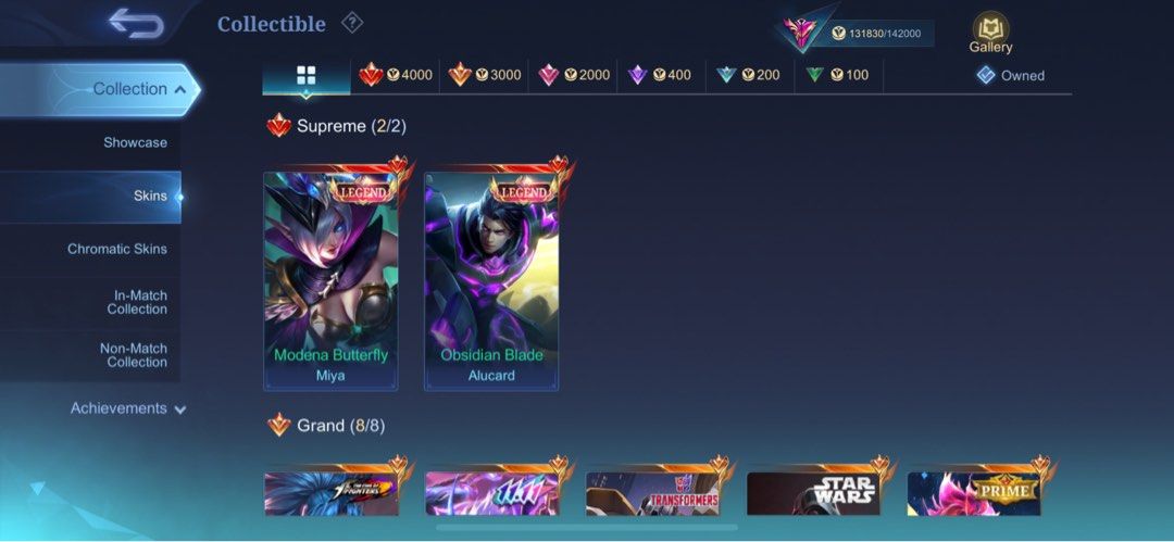 MLBB ACCOUNT Exalted Collector 2, Video Gaming, Video Games, Others on ...