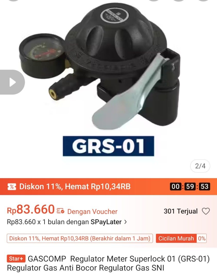 🔴MODENA REGULATOR METER SUPERLOCK |REGULATOR GAS ANTI BOCOR | REGULATOR GAS, Barang Yang Dicari ...