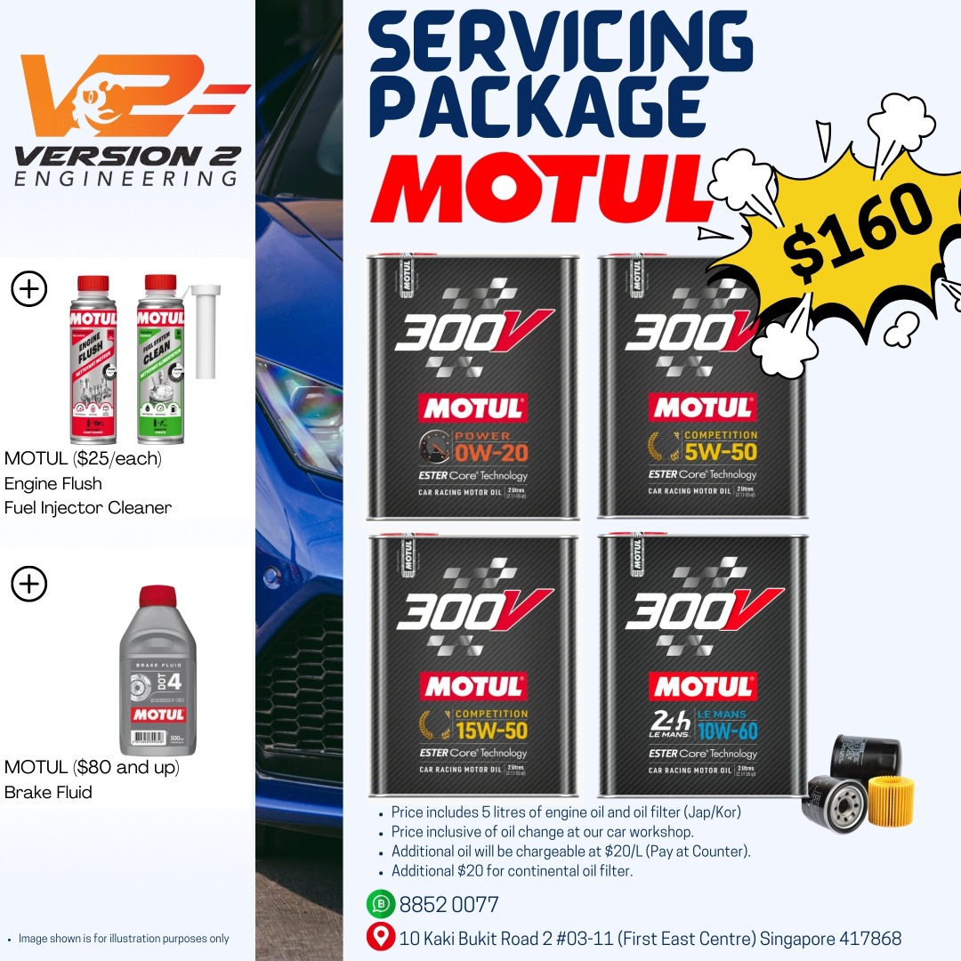 MOTUL ENGINE OIL SERVICING PACKAGE., Car Accessories, Car Workshops ...