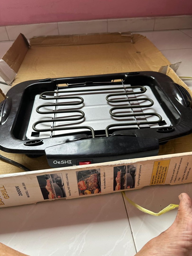 OeSHI Electric Barbecue Grill - 2000W, Model HK-200, TV & Home ...
