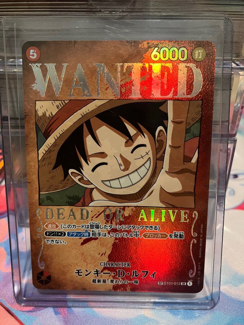 One Piece Card Game - Luffy ST01-012 Wanted, Hobbies & Toys, Toys & Games on Carousell
