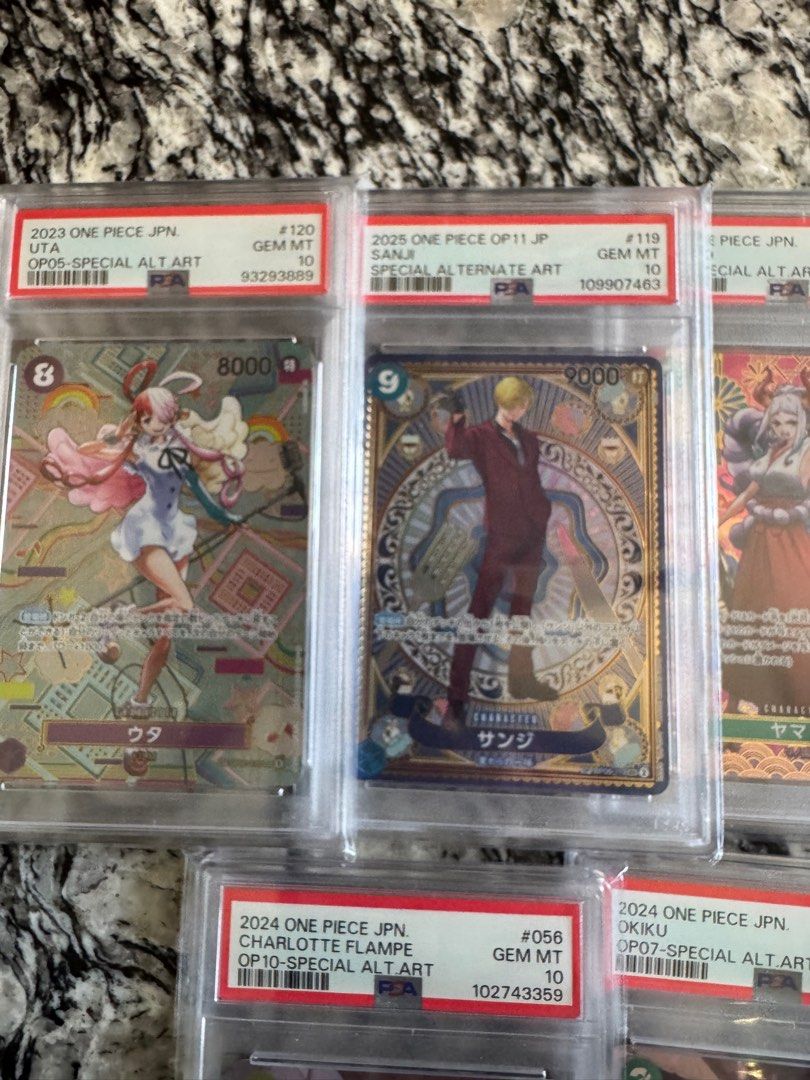 PSA 10 One piece SP Uta pudding Sanji yamato lucci Rayleigh flampe ...