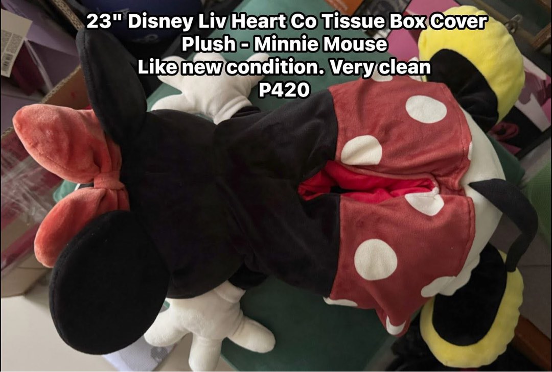 Sale! Disney Liv Heart Co Minnie Mouse Tissue Box Cover, Hobbies & Toys ...