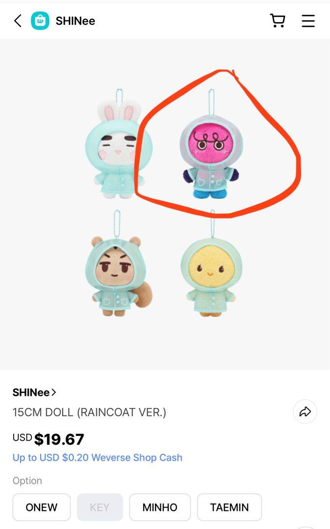 SHINee KEY 15CM Doll (Raincoat Ver.), Hobbies & Toys, Memorabilia ...