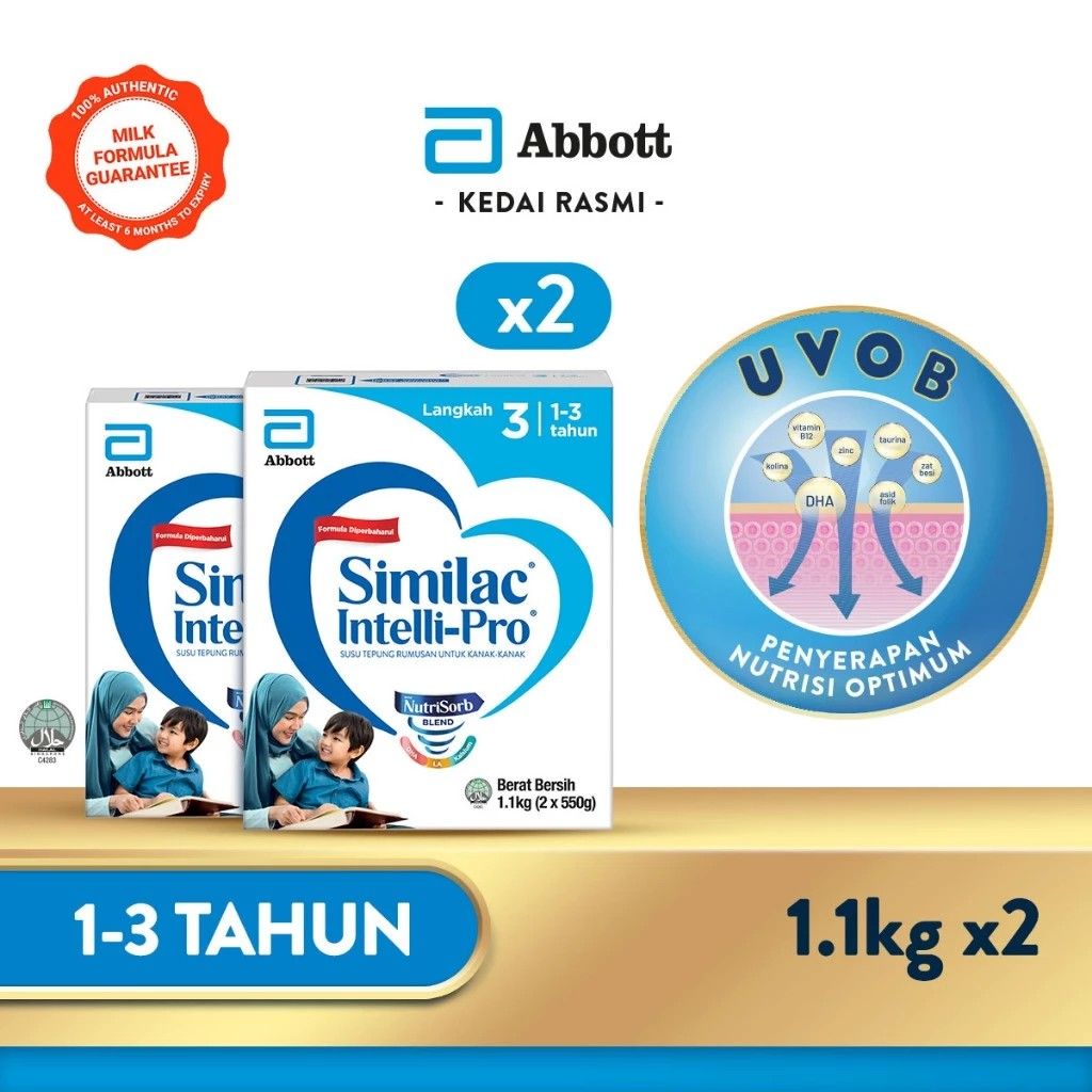 Similac Intelli-Pro Step 3 (1-3 Years) 1.1kg x2, Babies & Kids, Nursing ...