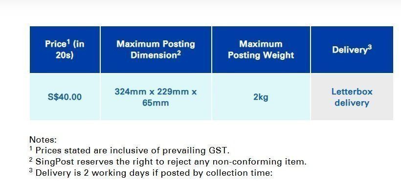 [SINGPOST] Tracked Letterbox Prepaid Label, Hobbies & Toys, Stationery ...