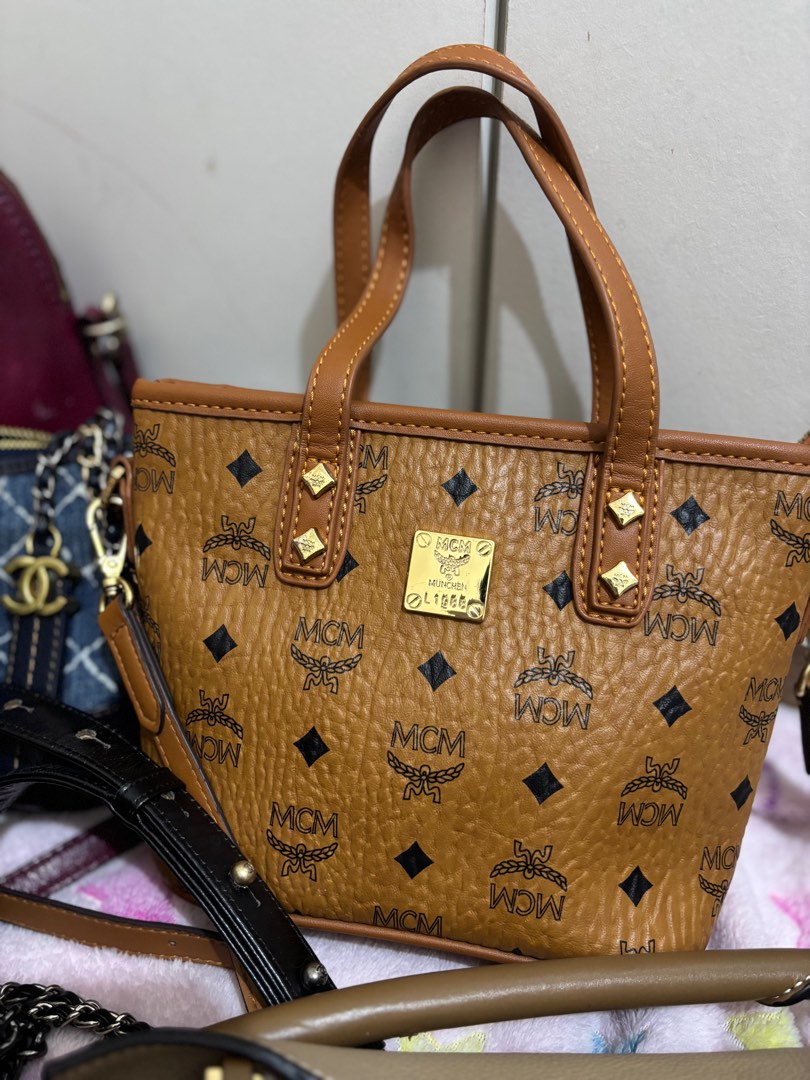 Tas Mcm buket Mini bag, Fesyen Wanita, Tas & Dompet di Carousell