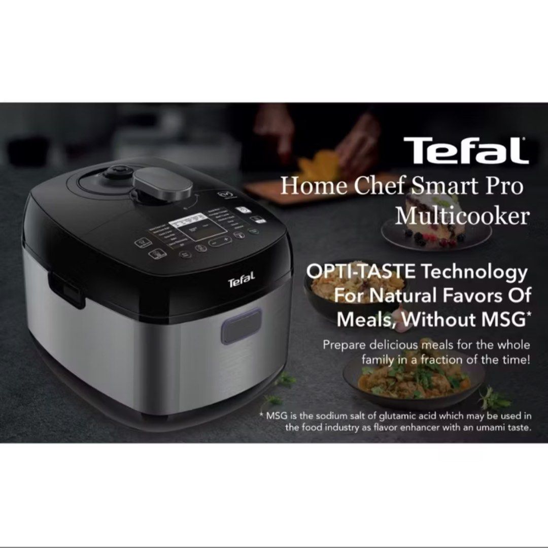 Tefal Home Chef Smart Pro Electric Pressure Multicooker 4.8L, TV & Home ...