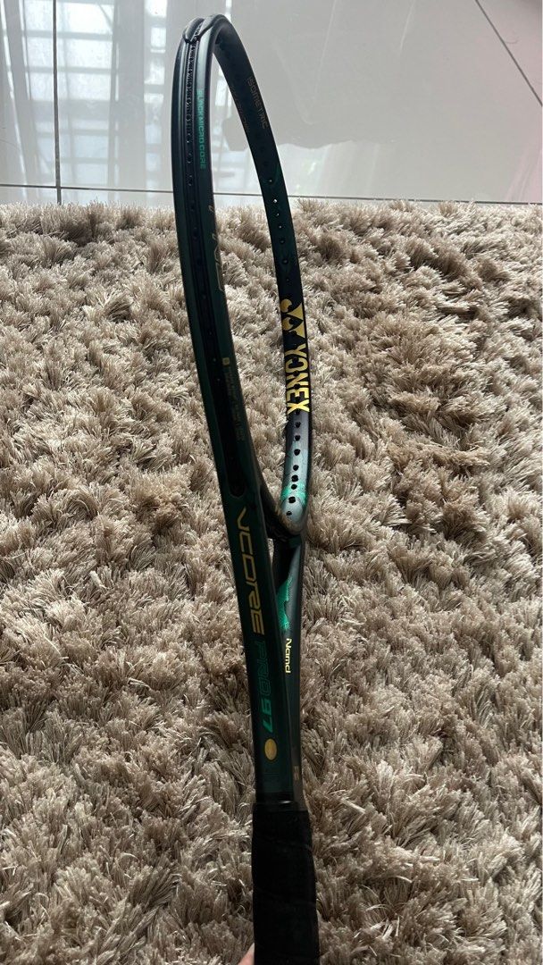 Tennis : Yonex VCORE Pro 97 Black Green Matte 2019 Made in Japan RARE ...