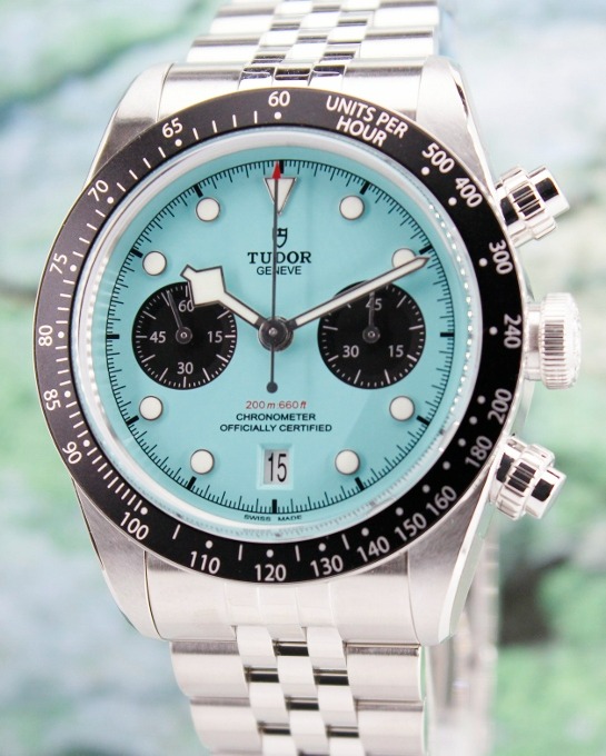 Tudor Chronograph Watch - Turquoise Dial, Luxury, Watches on Carousell