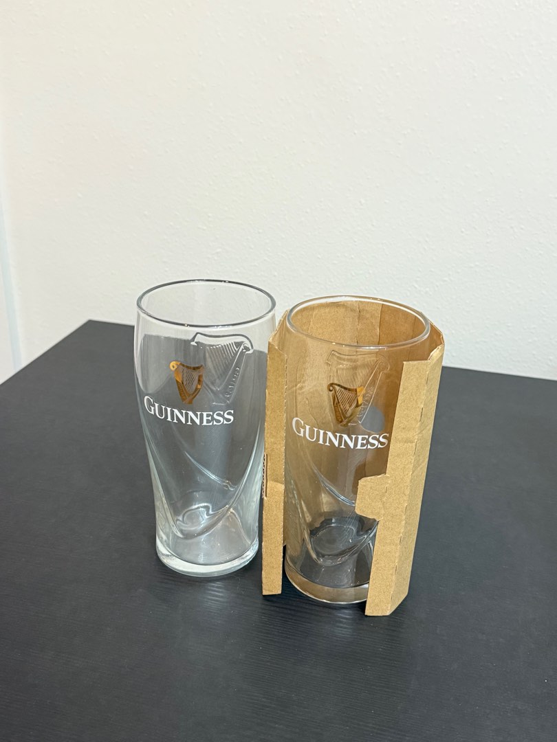 Two Guinness Pint Glasses, Furniture & Home Living, Kitchenware ...