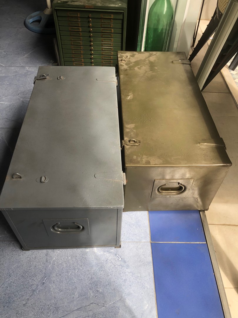 Vintage Army Military Industrial Ammunition Tool Foot Steel Safe Locker ...