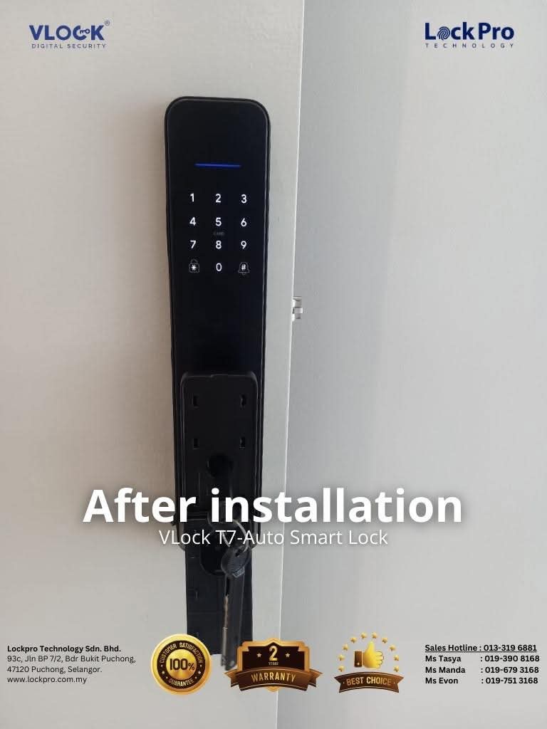 VLock T7-Auto Smart Lock, Furniture & Home Living, Security & Locks ...