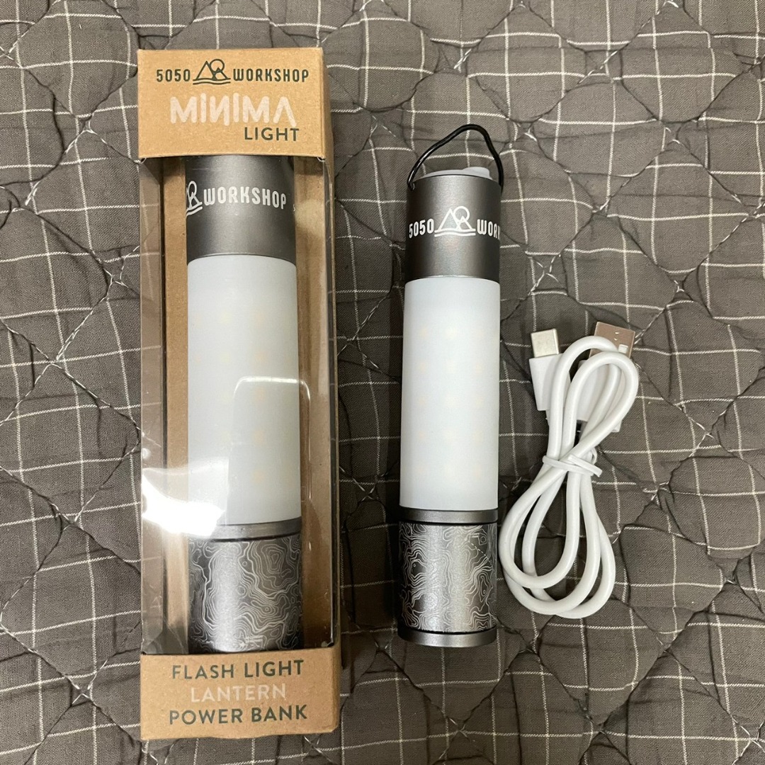 全新現貨/日本50505050 MINIMALight-灰 多段式手電筒露營燈 戶外野餐登山爬山運動停電應急防災地震包, 體育器材, 健行及 ...