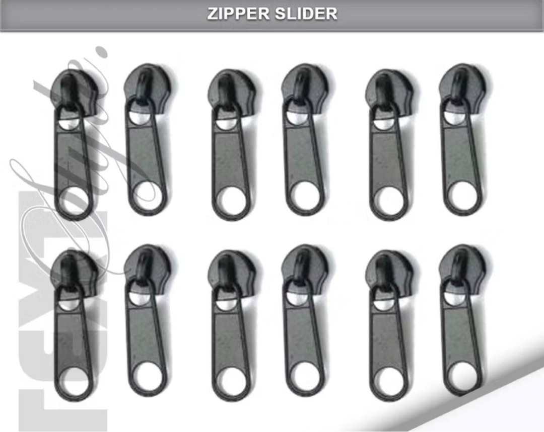 Black Zipper Slider #3 & #5 Per Roll - Set of 12 pcs, Hobbies & Toys ...