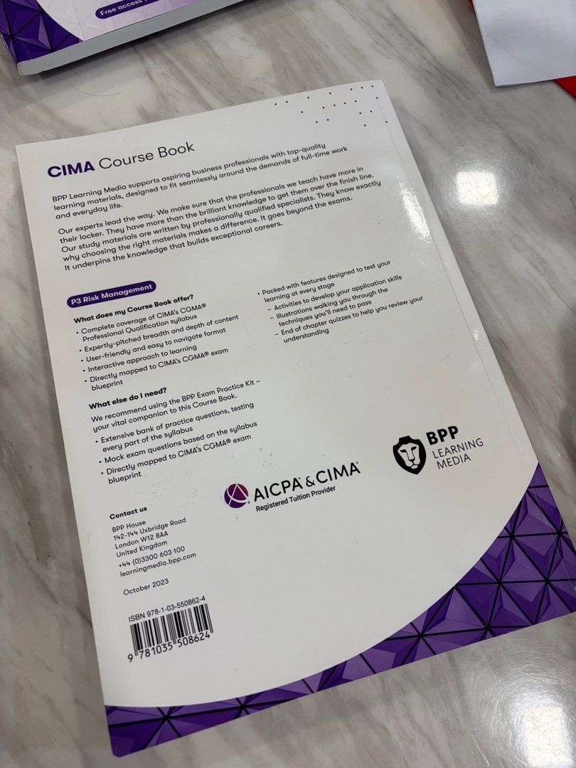 BPP CIMA CGMA P3 Course Book and Exam Kit, Hobbies & Toys, Books ...