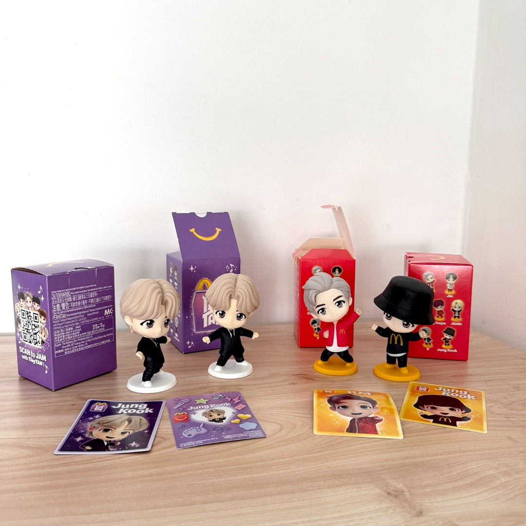 BTS x McDonald's Tiny Tan Figurines New Jung Kook & RM *All for RM10 ...