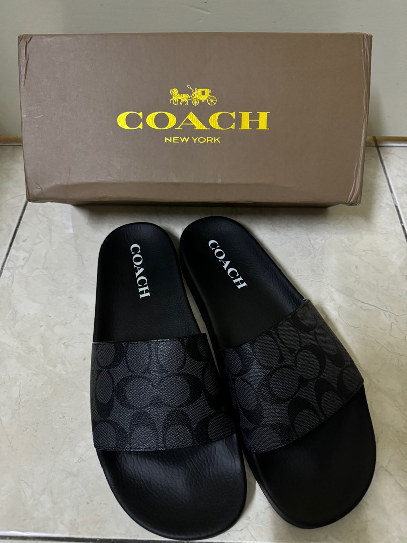 Coach SLIDES UK10, Men's Fashion, Footwear, Flipflops and Slides on ...