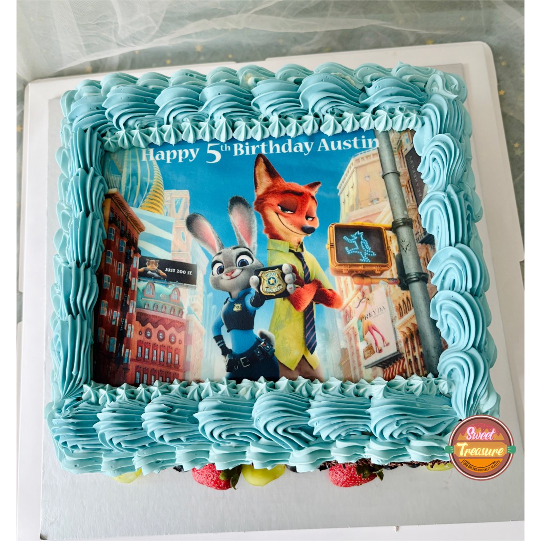 Edible print zootopia cake, Food & Drinks, Homemade Bakes on Carousell