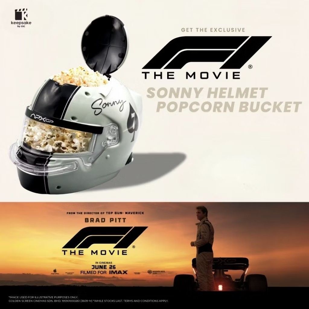 F1 The Movie Sonny Helmet Popcorn Bucket, Hobbies & Toys, Toys & Games ...