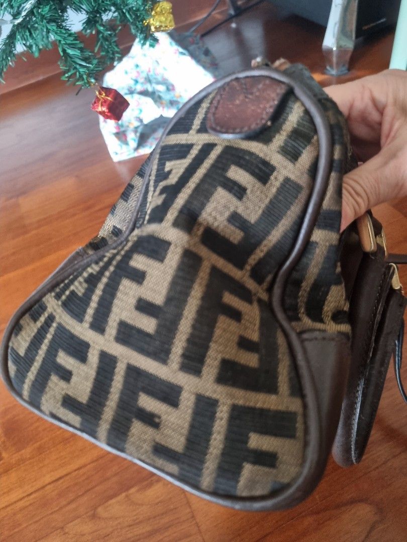 Fendi Boston Bag - Brown FF Logo, Luxury, Bags & Wallets on Carousell