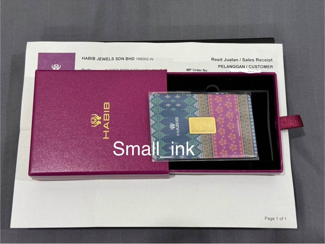HABIB 2.5g Gold Bar *** public gold tomei poh kong dinar emas, Hobbies ...