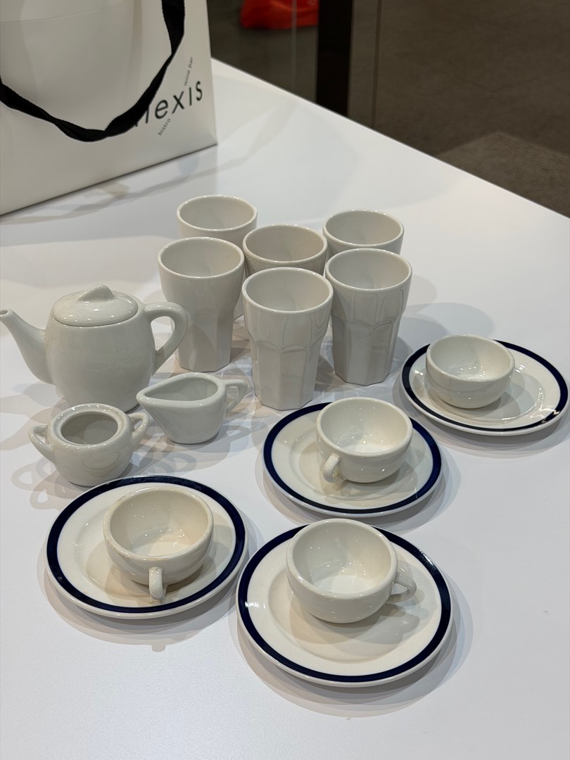 IKEA Kid White Ceramic Tea Set, Furniture & Home Living, Kitchenware ...