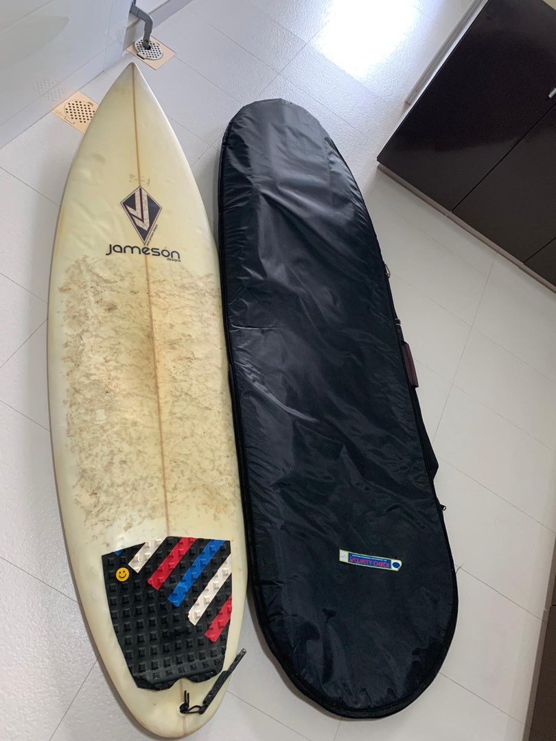 Jameson Surfboard with Board Bag (Fins included), Sports Equipment ...