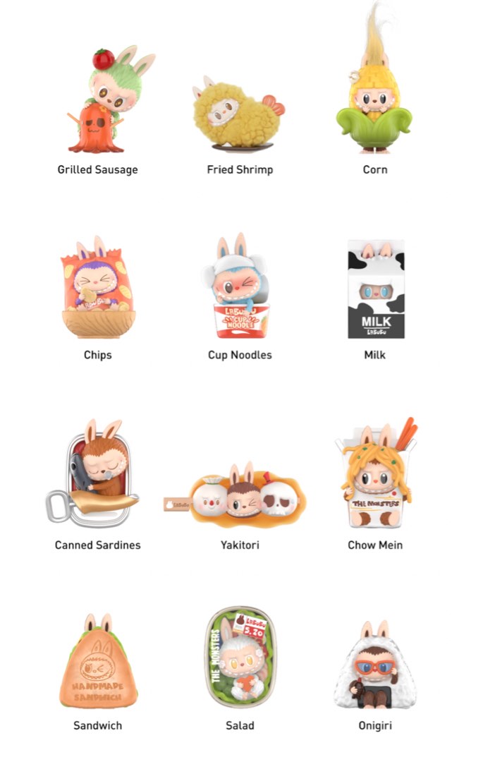 Labubu The Monsters Food Series Blind Box Figures, Hobbies & Toys, Toys ...