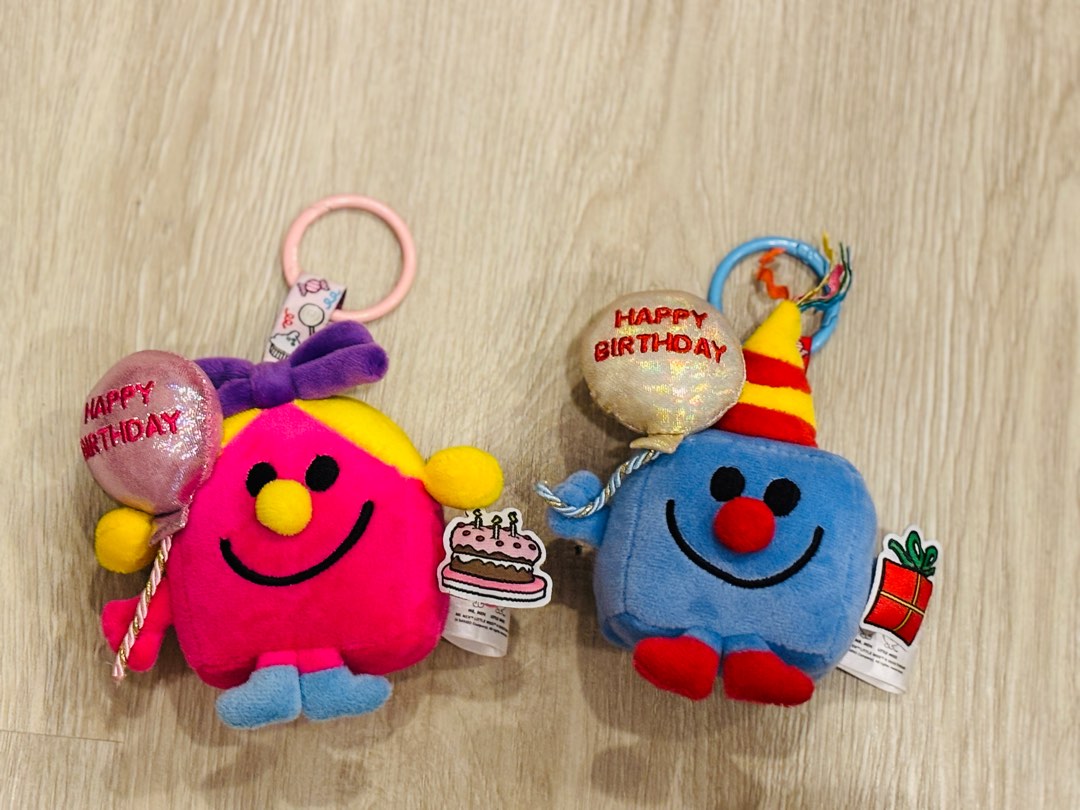 Little Miss & Mr Men Happy Birthday Ring Plush Set - Authentic, Hobbies ...