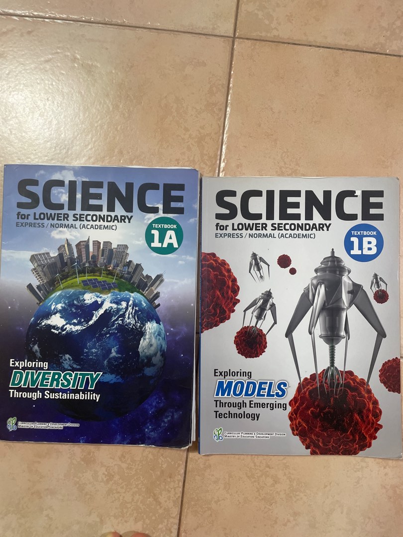 Lower Secondary, secondary one Science Textbooks 1A & 1B, Hobbies ...