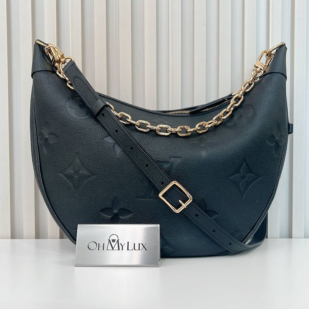 LV Monogram Empreinte Loop Hobo in Black, Luxury, Bags & Wallets on Carousell