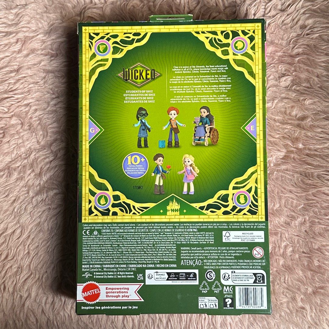 Mattel Universal Pictures' Wicked Students of Shiz Box Set, Hobbies ...