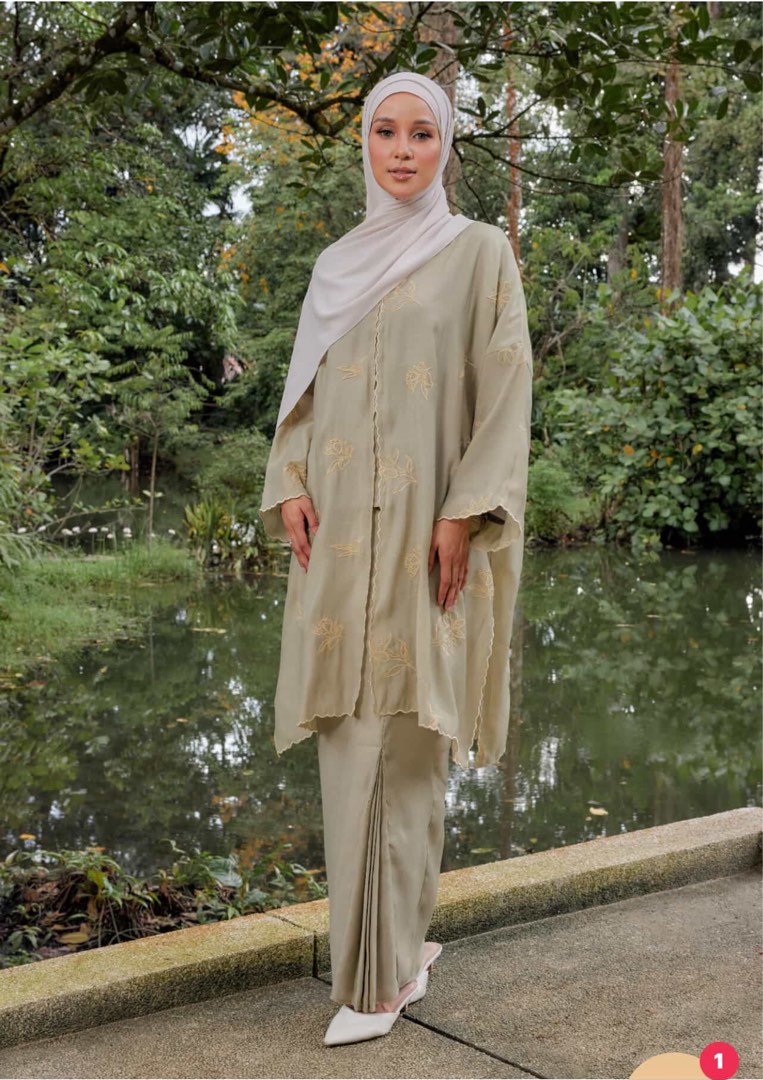 Minimalace - Masa Sage Green, Women's Fashion, Muslimah Fashion, Baju ...