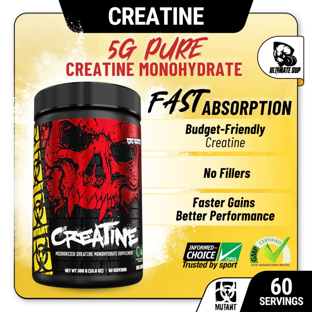 Mutant Creatine Monohydrate - 60 Servings, Health & Nutrition, Health ...