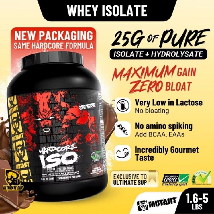 Mutant, Hardcore ISO Surge, Whey Protein Isolate, Whey Isolate, Protein ...
