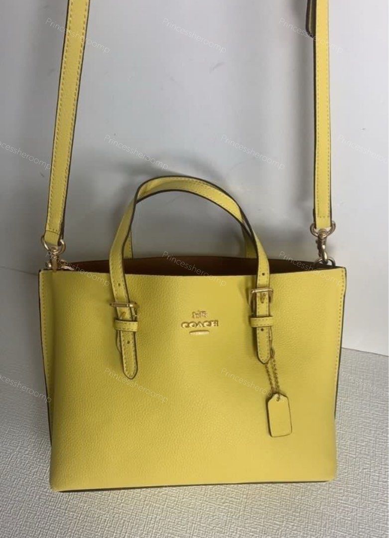New Coach Original C4084 Yellow Mollie Tote 25 Women Crossbody Sling ...